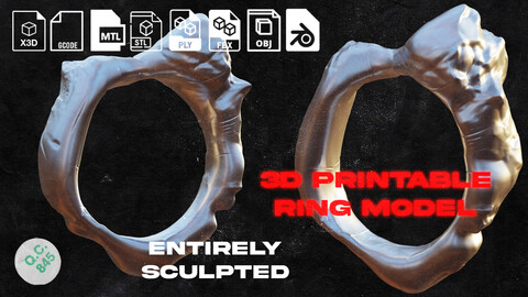 ArtStation - Sculpted Printable Ring model | Resources