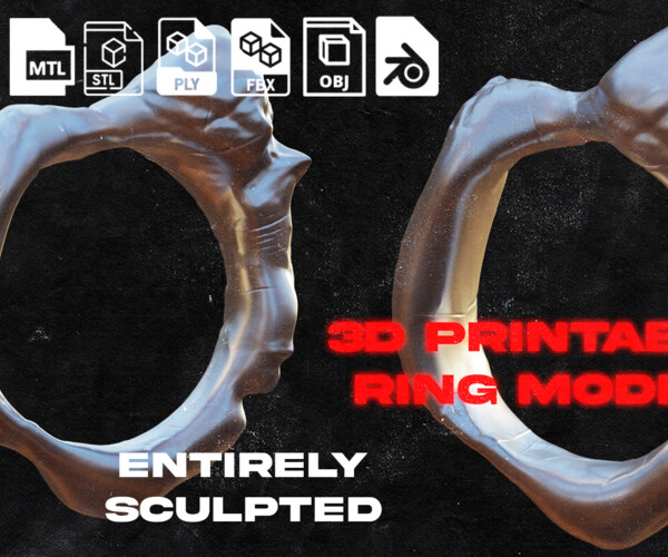 ArtStation - Sculpted Printable Ring model | Resources
