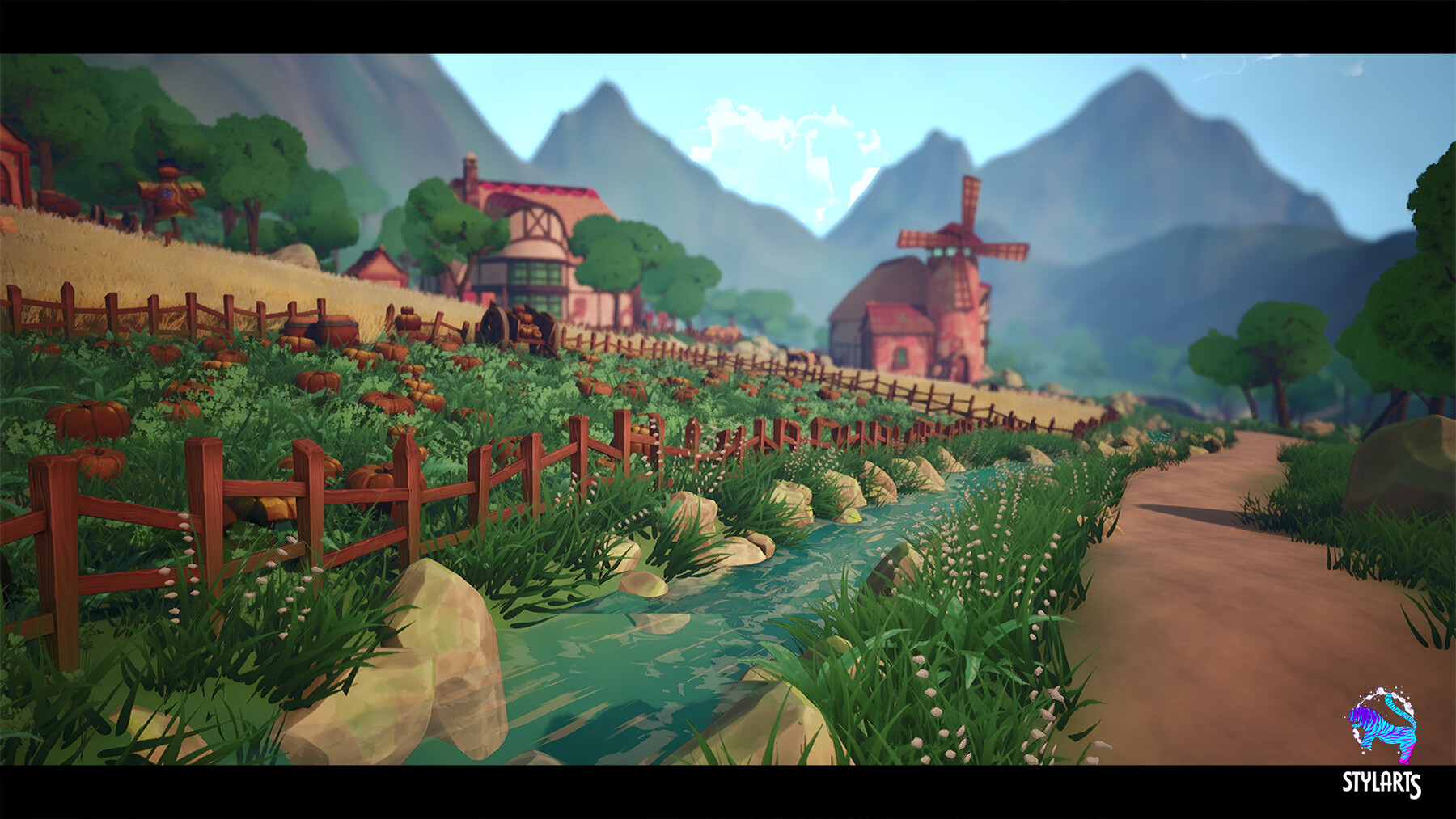 ArtStation - Stylized Windmill Valley - UE5 | Game Assets