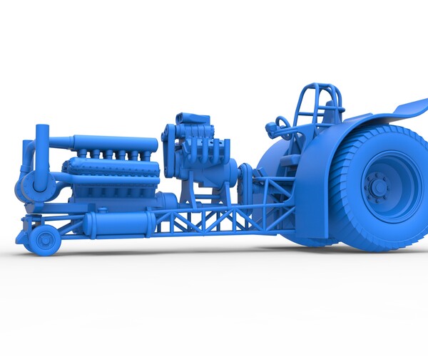 ArtStation - 3D printable Diecast Pulling tractor with V12 and V8 ...