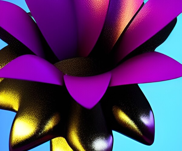 ArtStation - metalic flower chrome 9400 jpg pack wombo art | Artworks