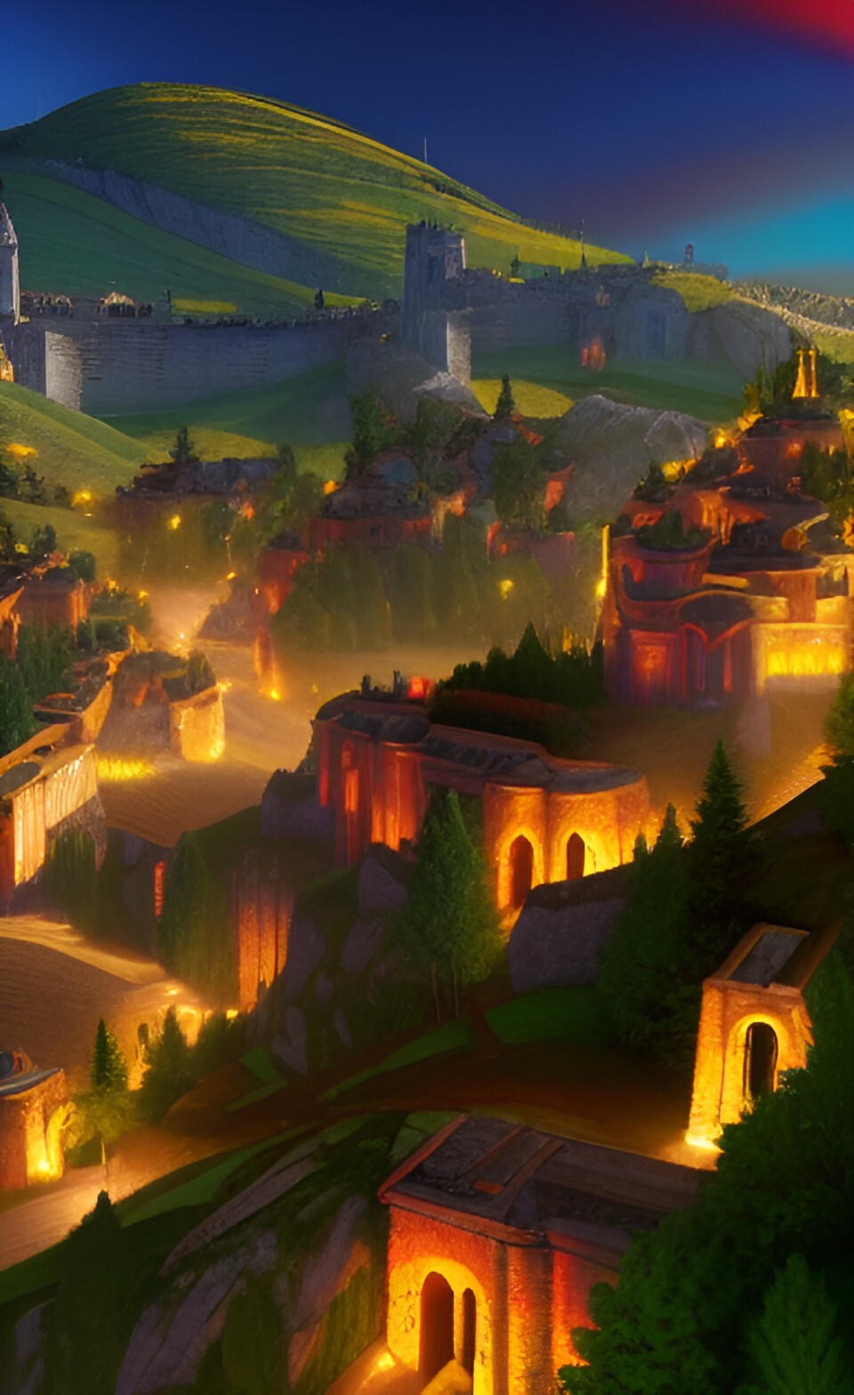 ArtStation - A medieval city on the mountain 5700 jpg pack wombo art ...