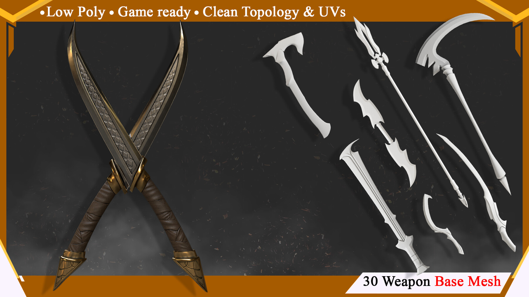 ArtStation - 30 Weapon Basemesh | Game Assets