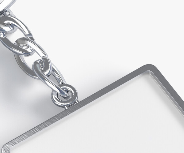 ArtStation - White Square Keychain - key tag holder | Resources