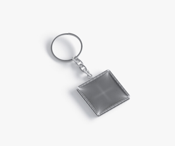 ArtStation - White Square Keychain - key tag holder | Resources
