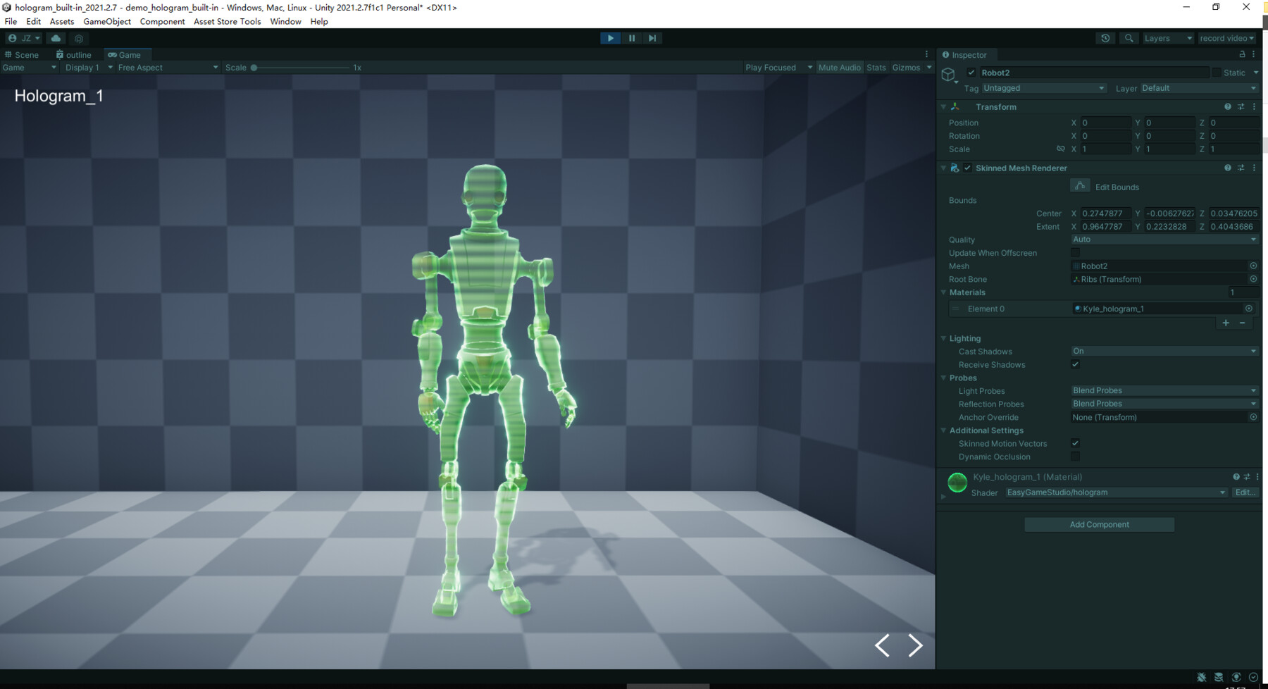 ArtStation - Unity VFX - Hologram Effect | Game Assets