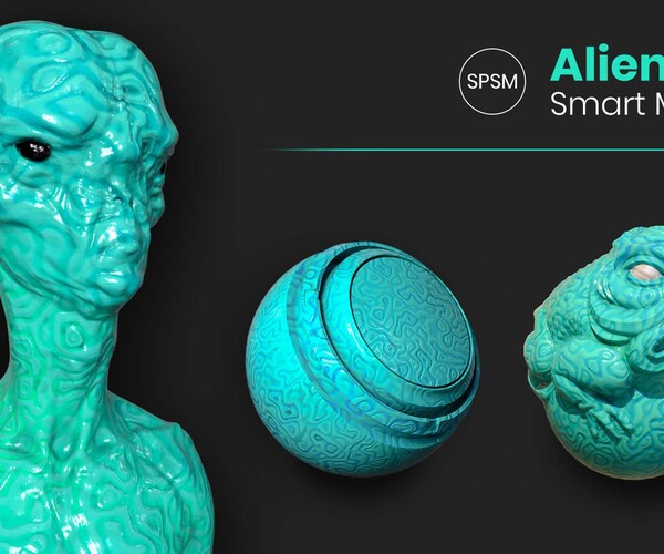 ArtStation - 7 Alien Skin Smart Material | Game Assets