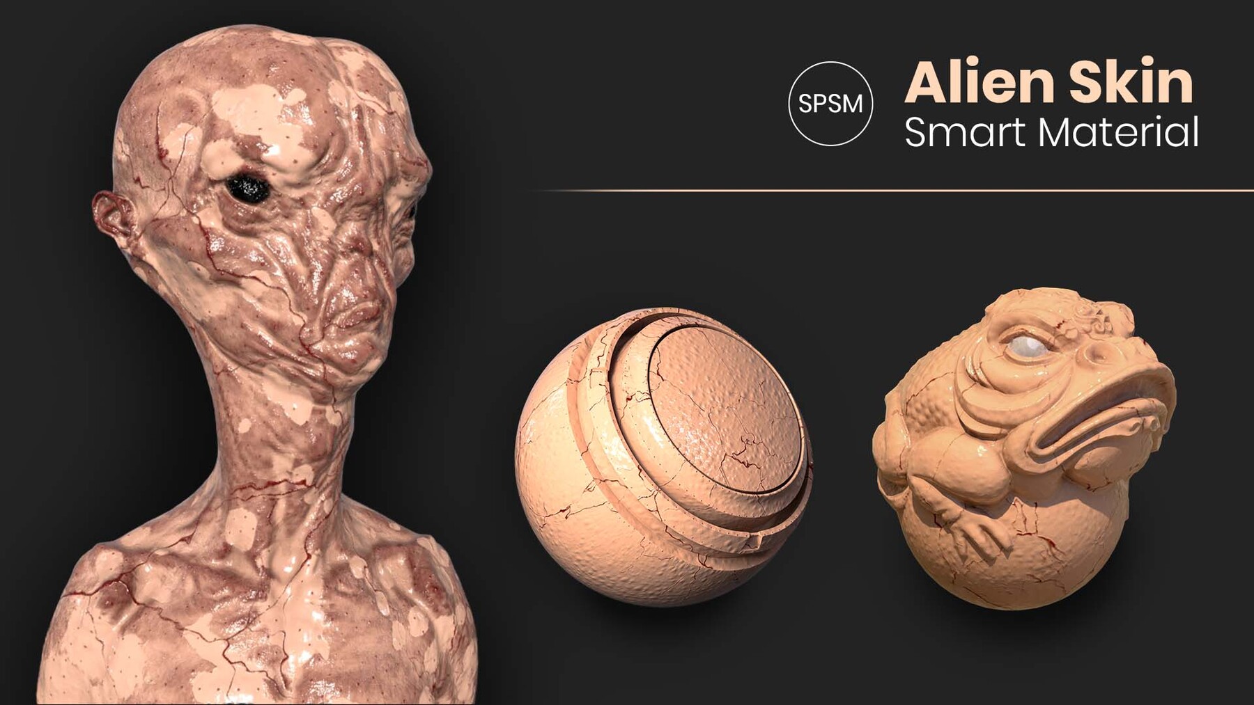 ArtStation - 7 Alien Skin Smart Material | Game Assets