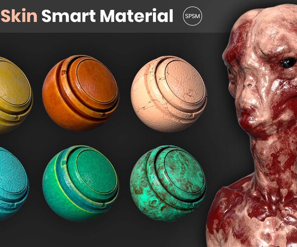 ArtStation - 7 Alien Skin Smart Material | Game Assets