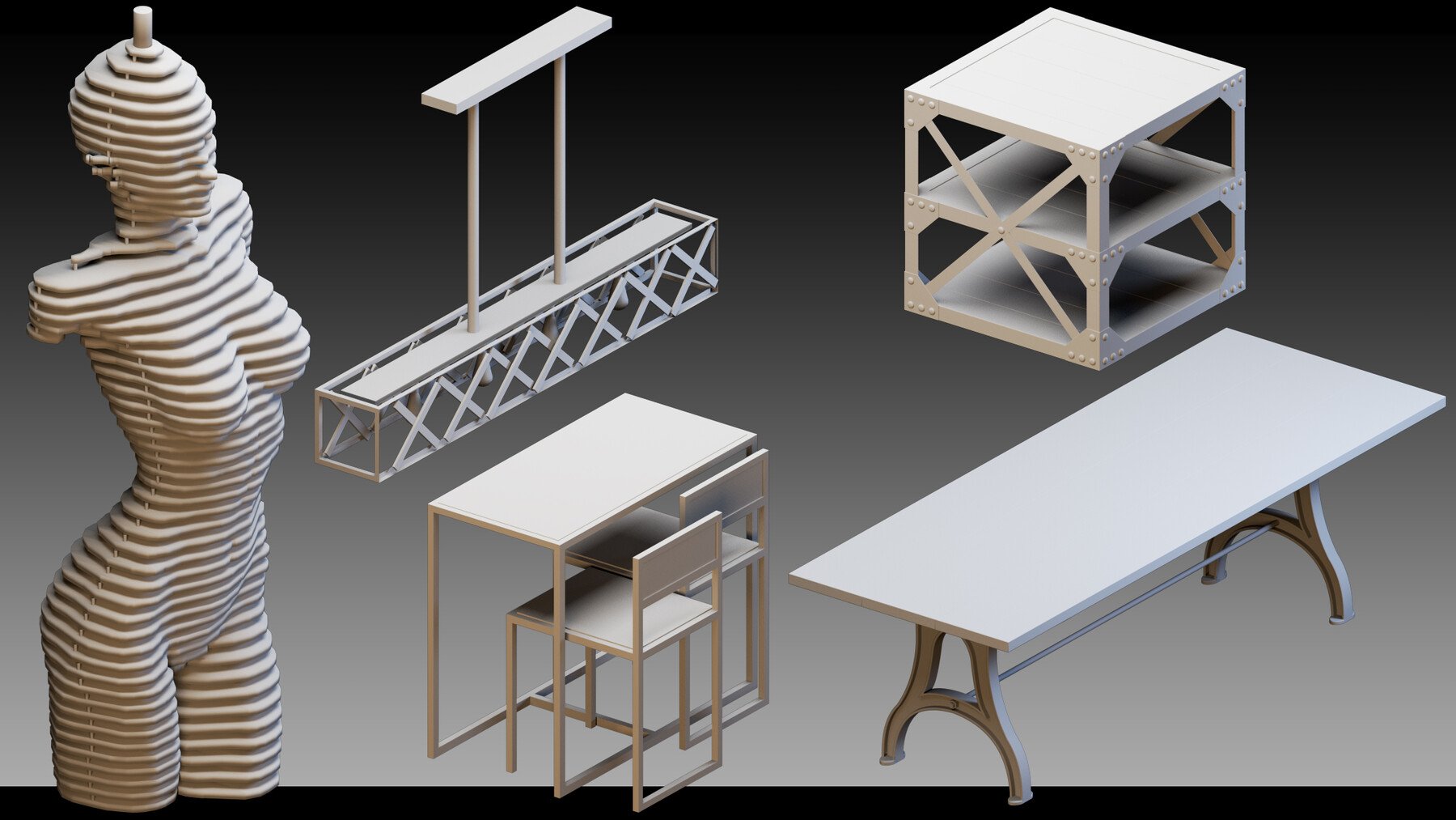 ArtStation - 58 Interior Objects- Vol 03- High detail 3d models | Resources