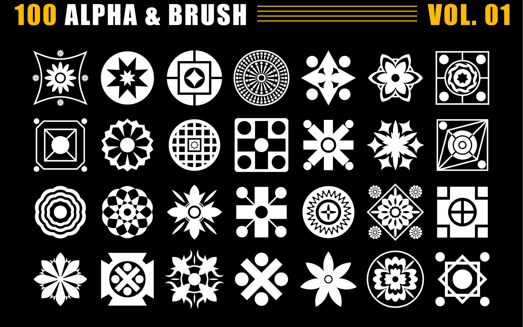 ArtStation - 100 Alpha and Brush | Brushes
