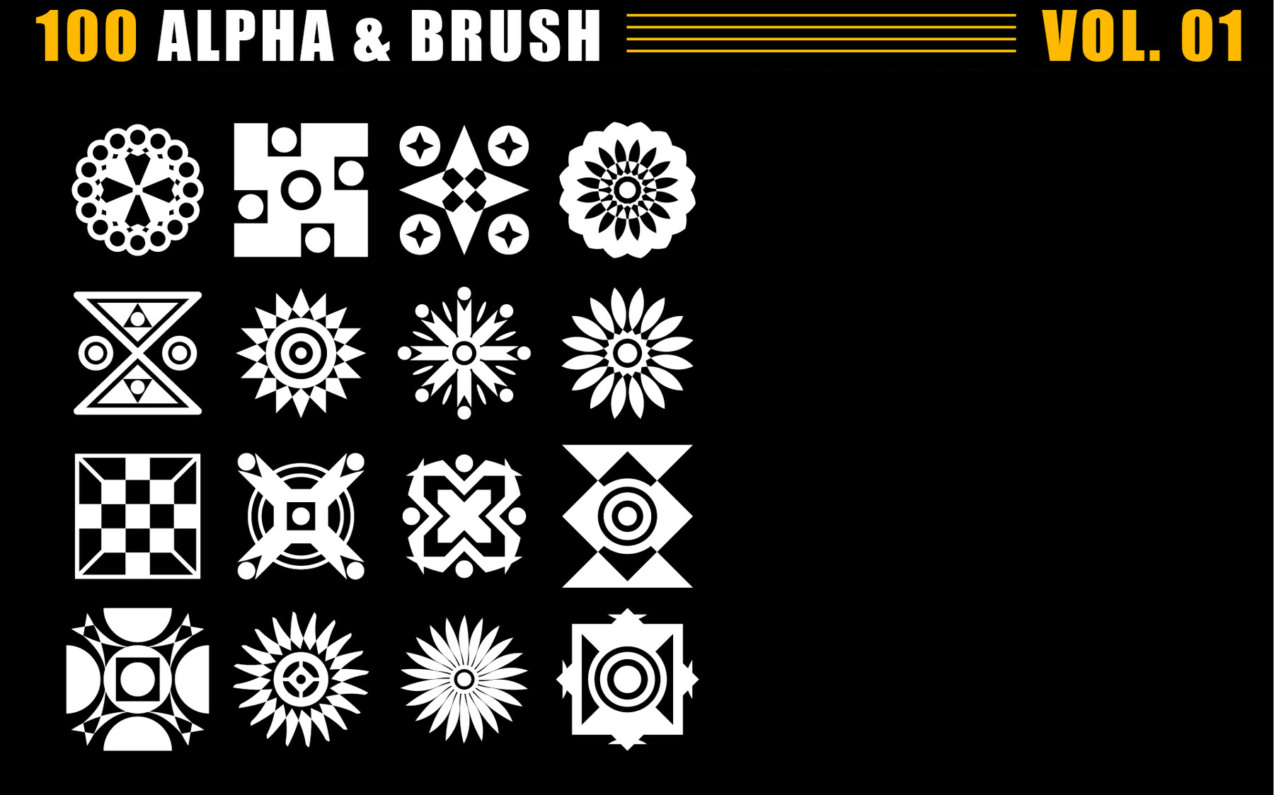 ArtStation - 100 Alpha and Brush | Brushes