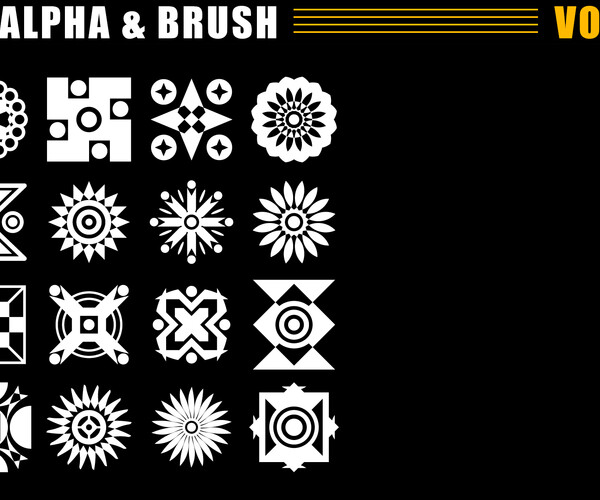 ArtStation - 100 Alpha and Brush | Brushes