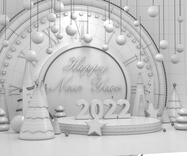 ArtStation - New Year 2022 3D model | Resources
