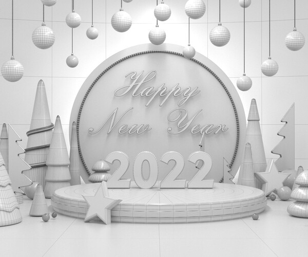 ArtStation - New Year 2022 3D model | Resources
