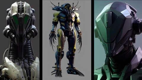 ArtStation - Portrait of a alien robot | Artworks