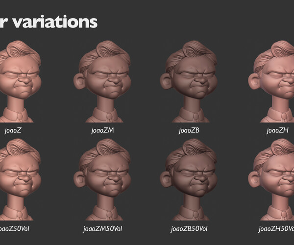 ArtStation - joaoZ - ZBrush Material Pack for Modeling, Sculpting and ...