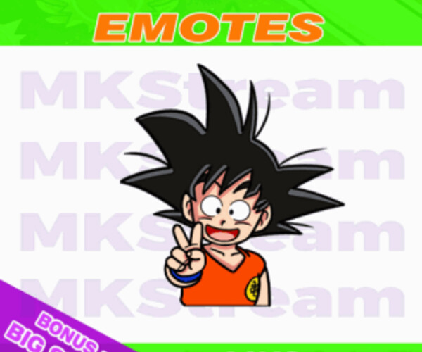 ArtStation - Twitch animated dragon ball kid goku peace | Artworks