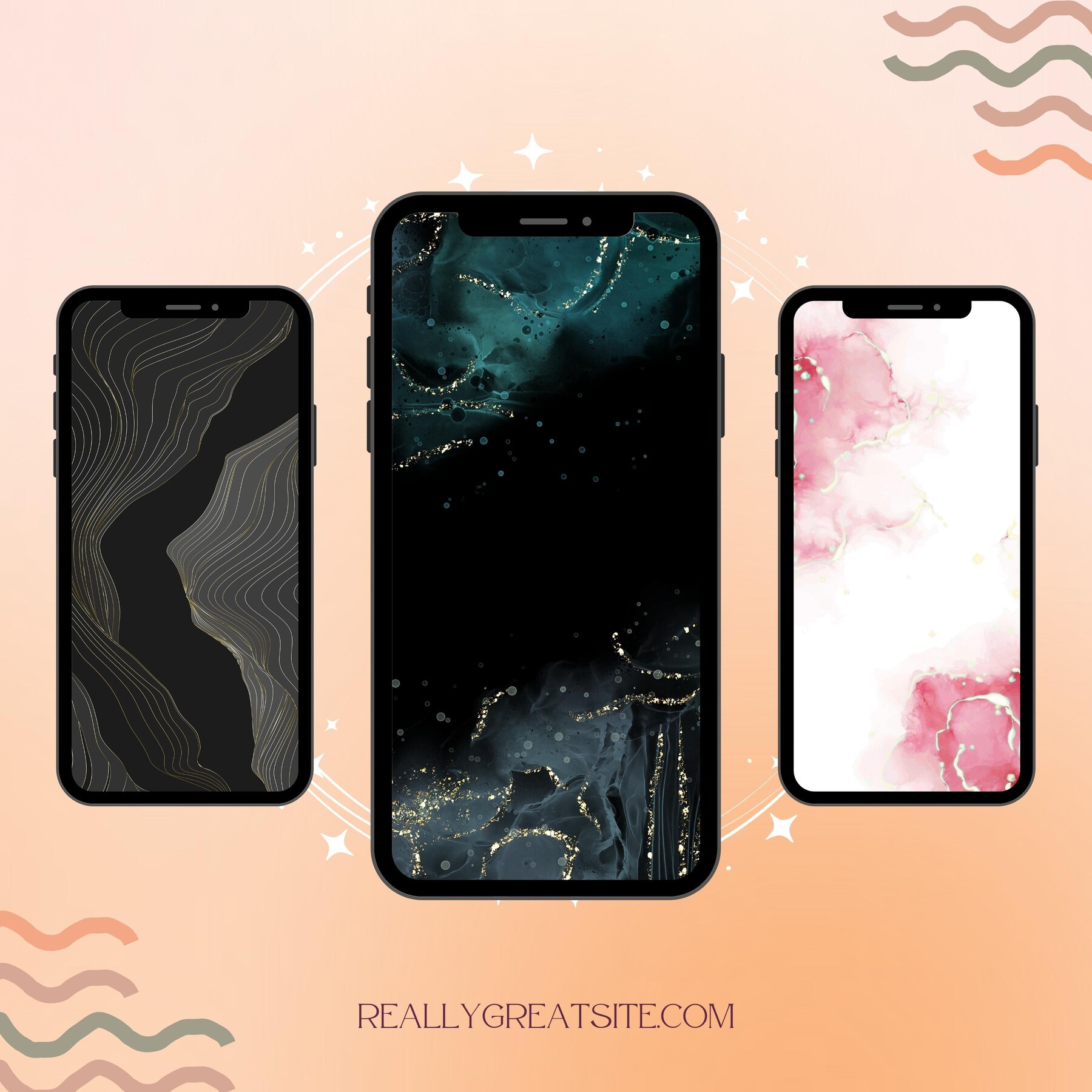 ArtStation - iPhone Lock Screen Wallpapers, Canva Wallpapers, Digital Download, IPhone Abstract ...