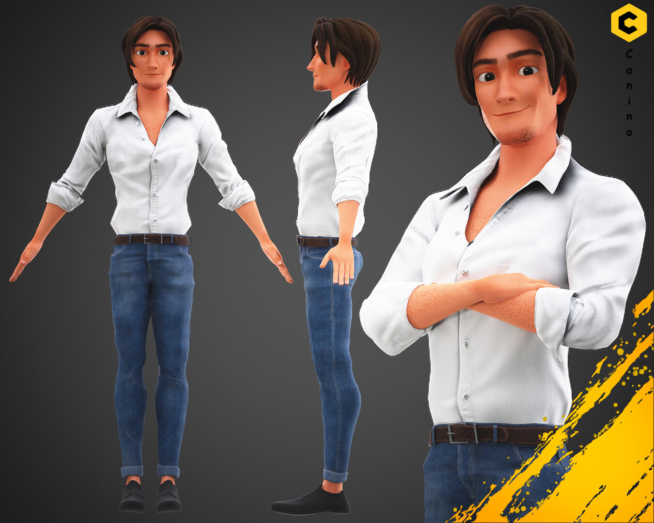 ArtStation - Stylized Cartoon man Character | Game Assets