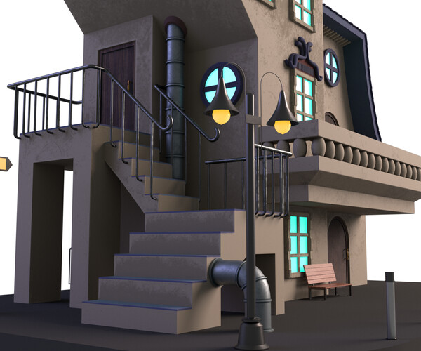ArtStation - Cartoon House 02 | Resources
