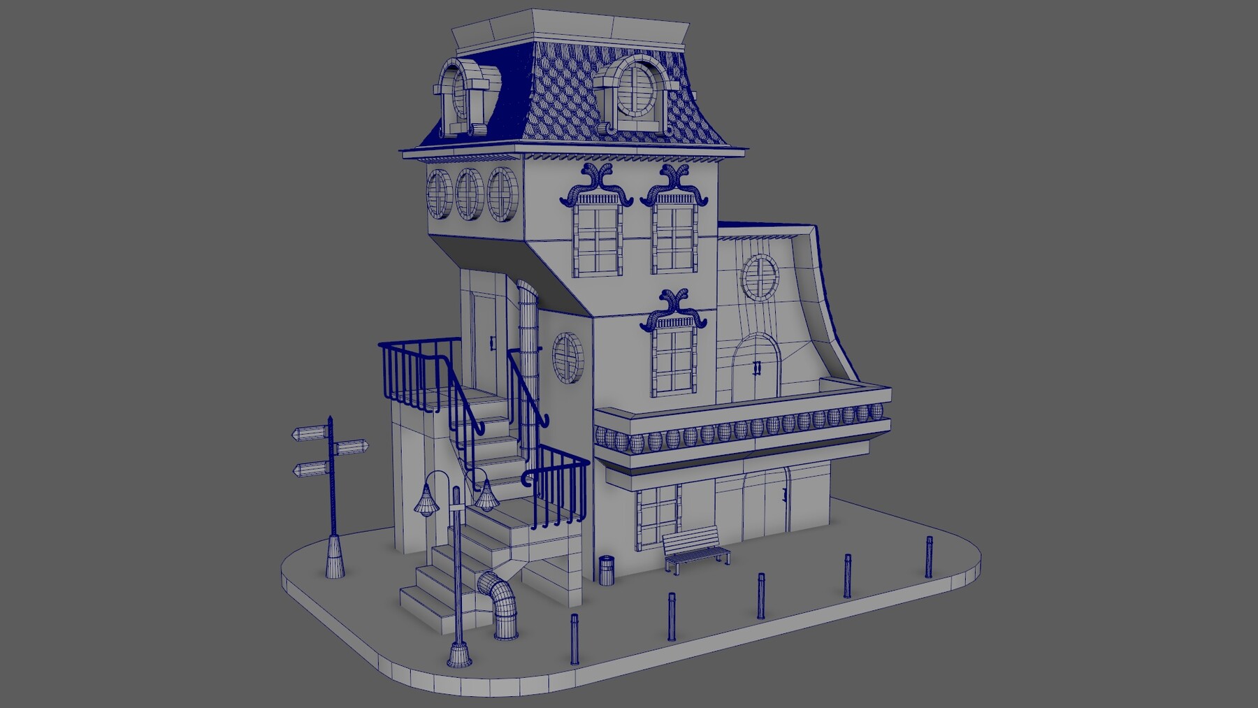 ArtStation - Cartoon House 02 | Resources