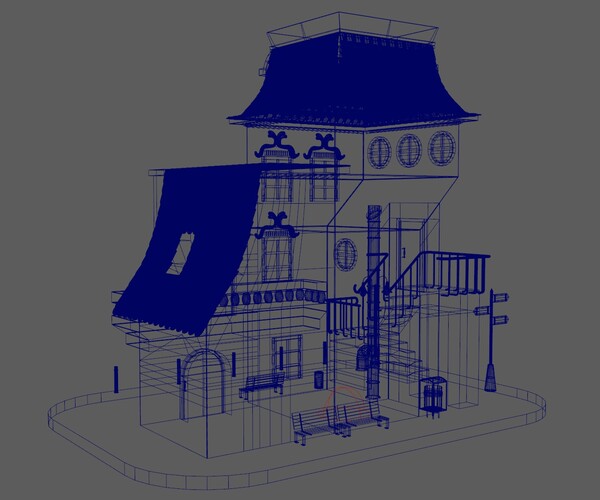 ArtStation - Cartoon House 02 | Resources