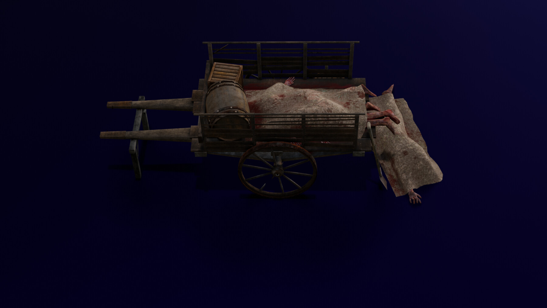 ArtStation - HORROR CART LOW POLY GAME READY | Game Assets