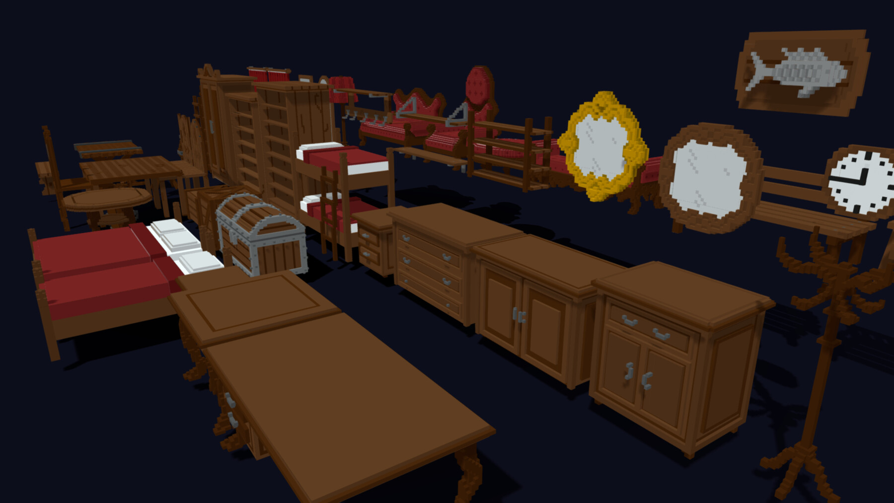 ArtStation - Props Pack - Voxel Interior | Game Assets