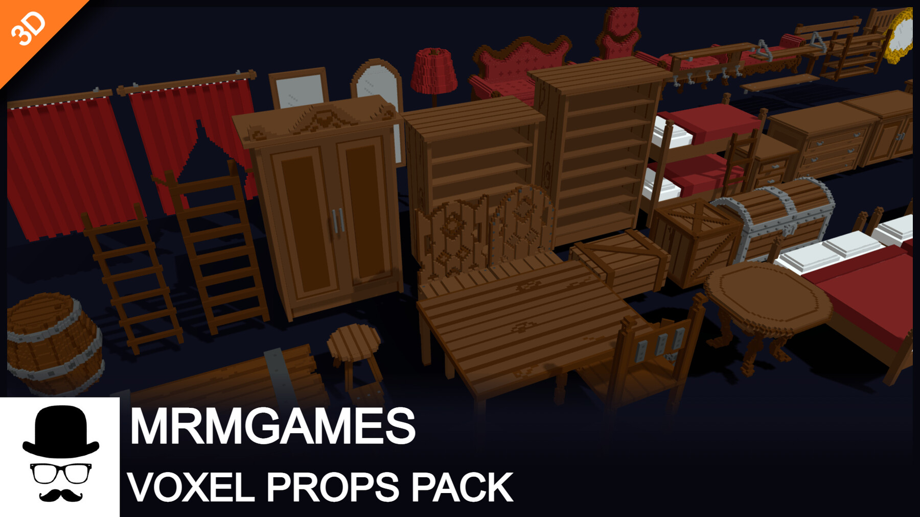 ArtStation - Props Pack - Voxel Interior | Game Assets