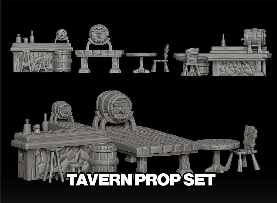 ArtStation - Tavern RPG Prop set | Resources