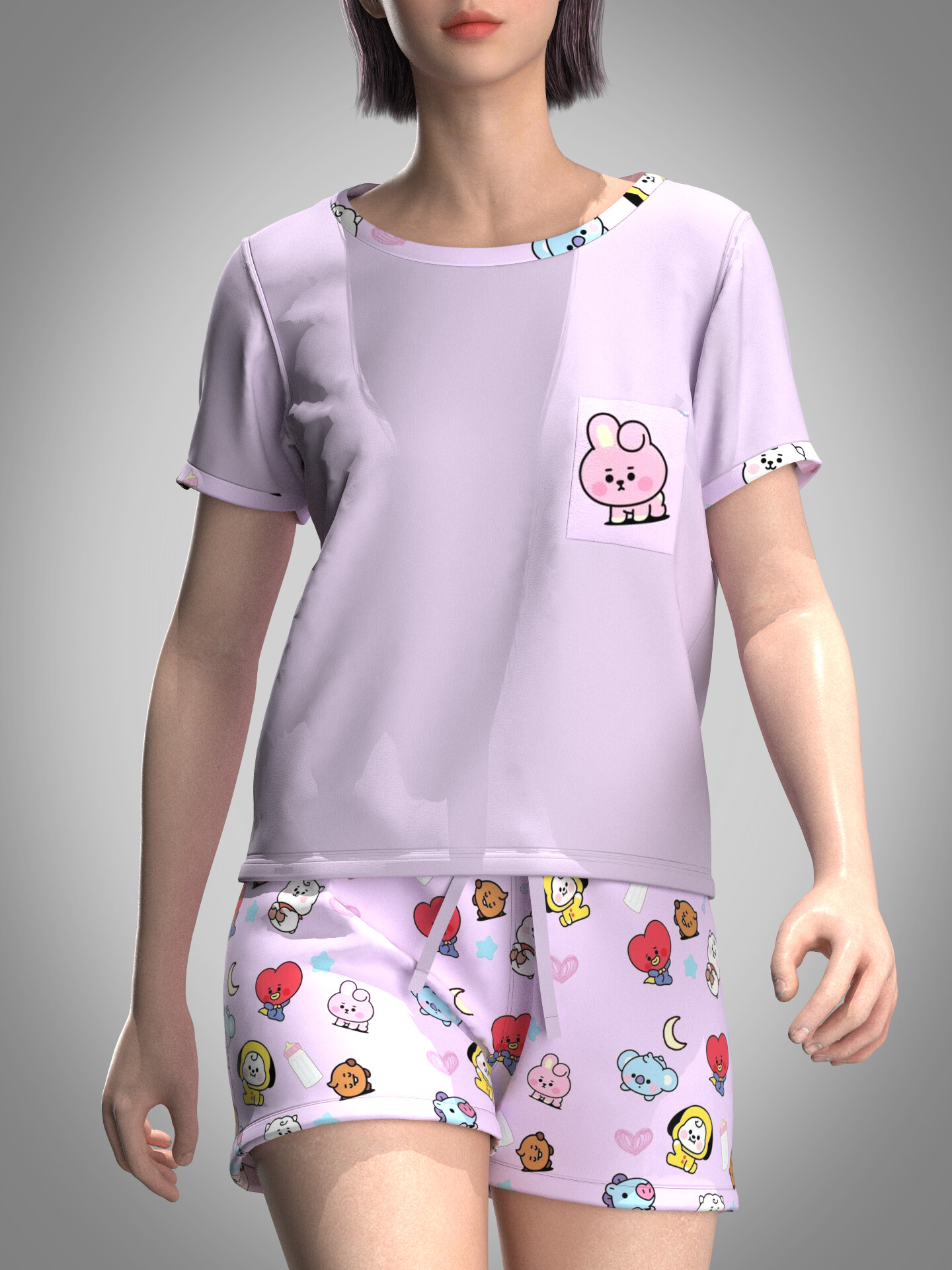 ArtStation - kookie sleepwear bt21 | Artworks