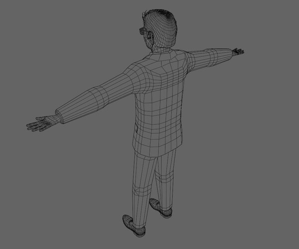 ArtStation - Man in Suit - Bodyguard Animated - Seguranca de Terno Low ...