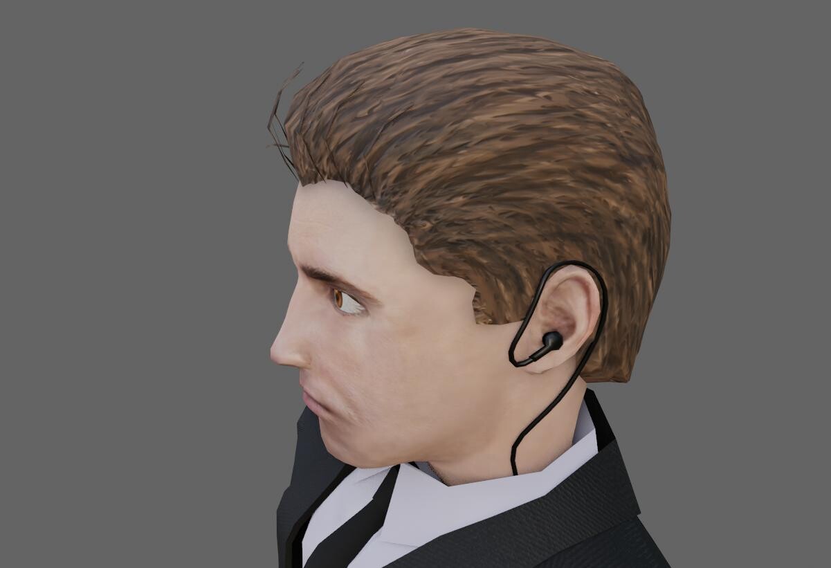 ArtStation - Man in Suit - Bodyguard Animated - Seguranca de Terno Low ...