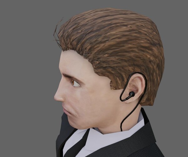 ArtStation - Man in Suit - Bodyguard Animated - Seguranca de Terno Low ...