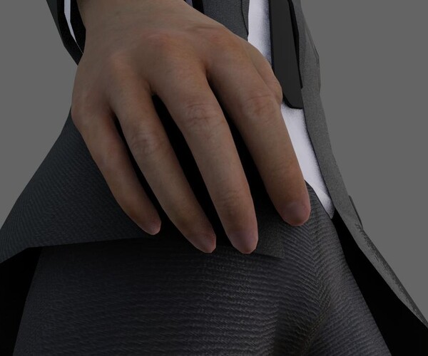 ArtStation - Man in Suit - Bodyguard Animated - Seguranca de Terno Low ...