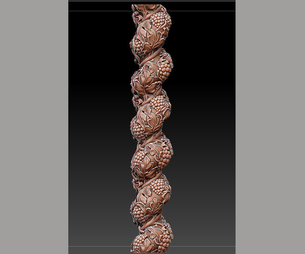 ArtStation - 3D model for CNC Grape column | Resources