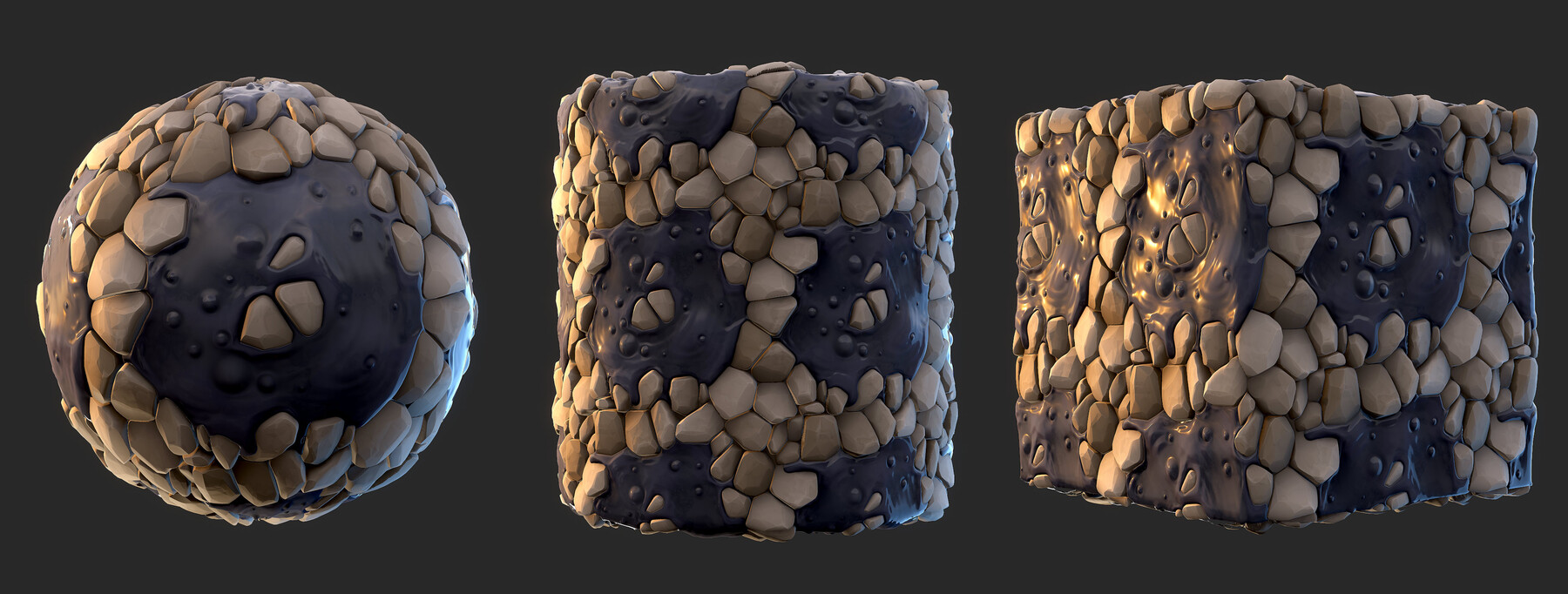 ArtStation - Stylized Stones and Mud - Substance 3D Designer | Game Assets