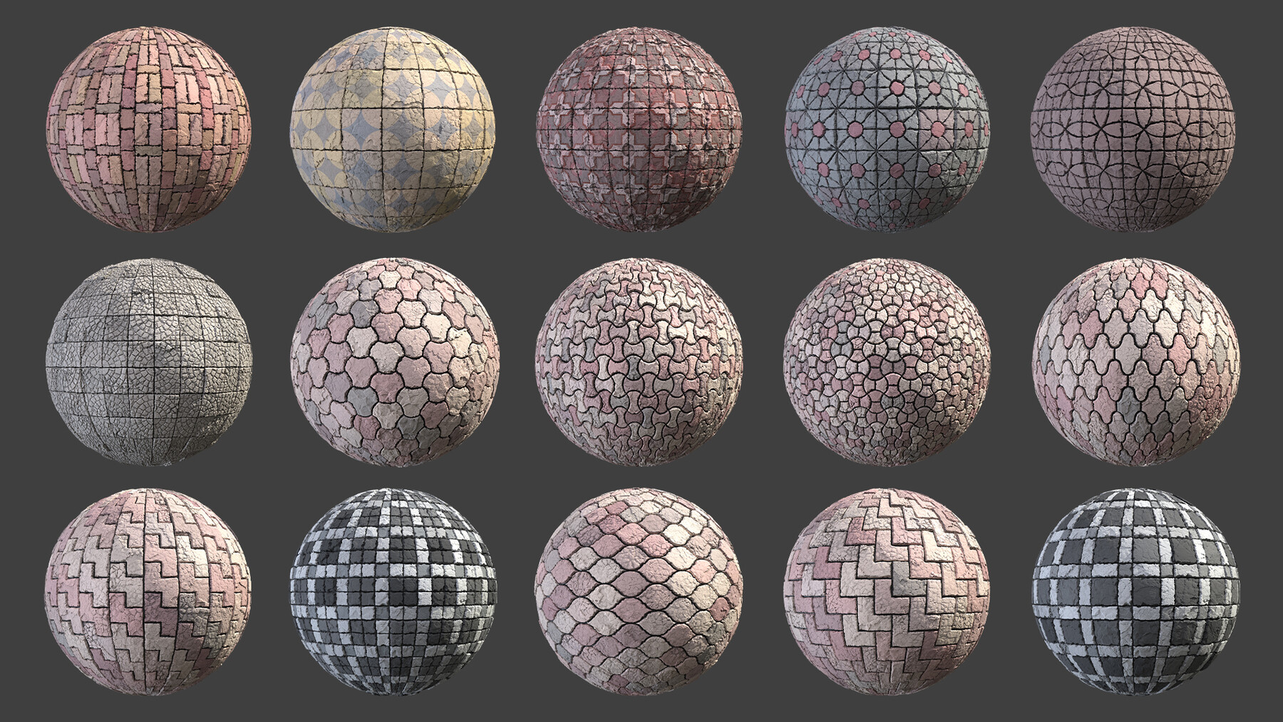 ArtStation - 60 Paver & Cobblestone Material (SBS File) | Game Assets