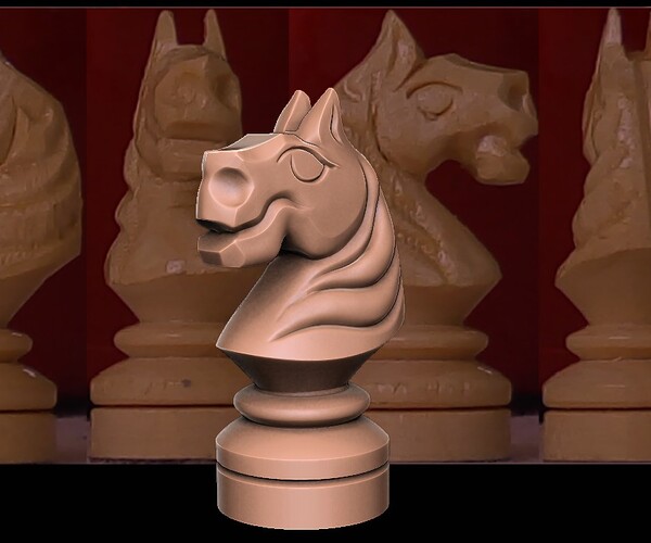 ArtStation - 3D model for CNC machines chess | Resources
