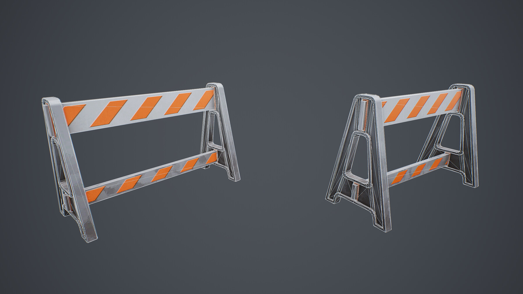 ArtStation - Stylized Traffic Barricade 02 | Game Assets