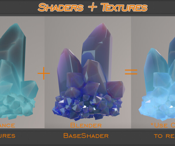 ArtStation - Stylized Fantasy Crystals & Ore Vol.1 +Shaders and Smart ...
