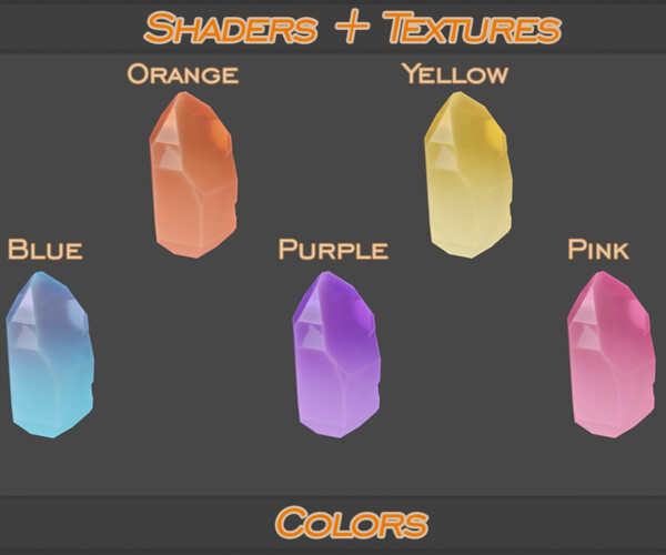 ArtStation - Stylized Fantasy Crystals & Ore Vol.1 +Shaders and Smart ...