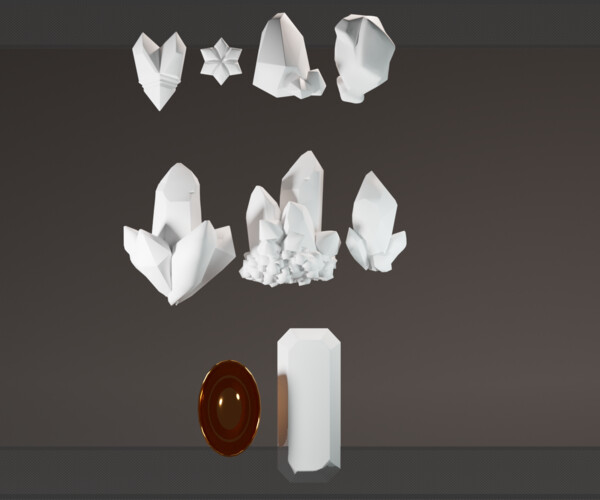 ArtStation - Stylized Fantasy Crystals & Ore Vol.1 +Shaders and Smart ...