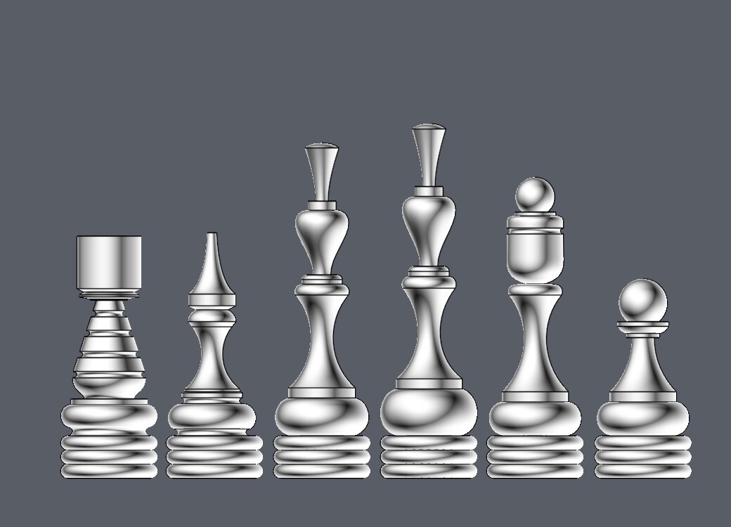 ArtStation - 3D models for CNC chess | Resources