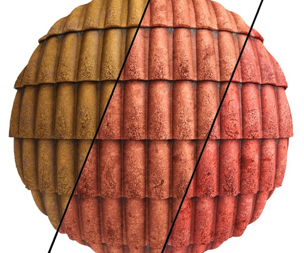 ArtStation - Collection VOL.01- 30 Cement Roof Materials By PBR Texture ...