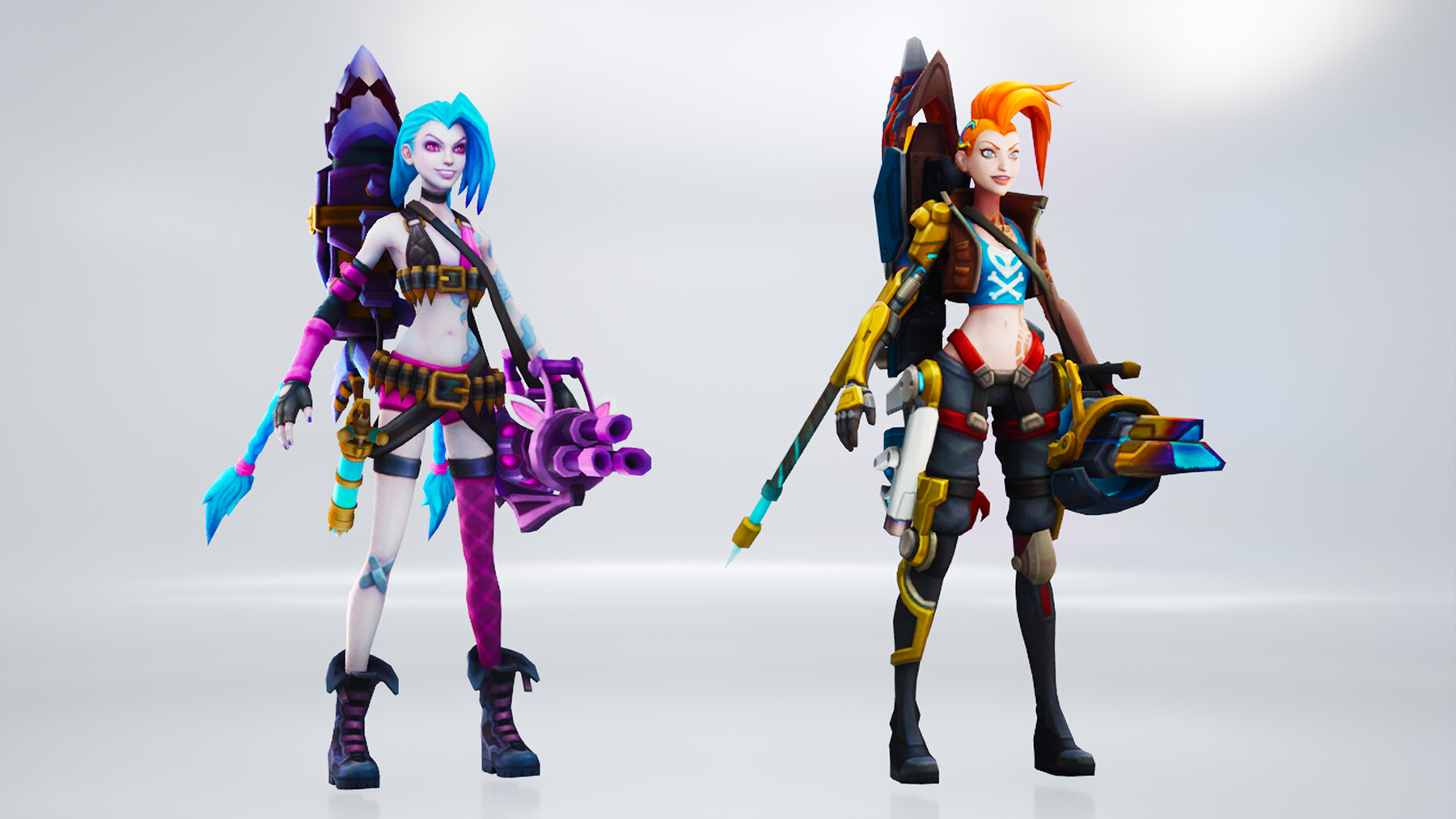 ArtStation - Jinx 2 Skins League Of Legends Characters Low-poly 3D ...