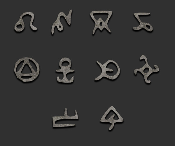 ArtStation - 95 Runes Alpha 8K Vol 3 | Brushes