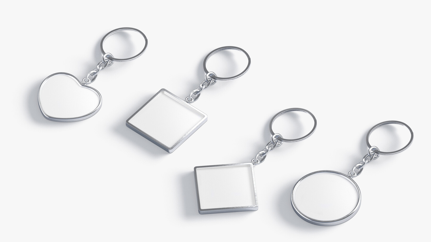 ArtStation - Keychain Shapes set - round square rhombus heart key tag ...
