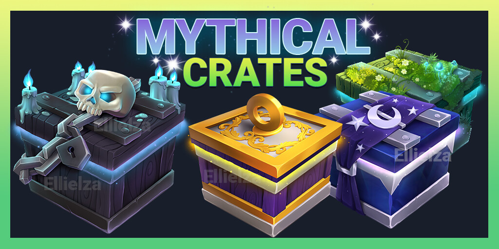 ArtStation - Mythical Crates - 2D game asset | Game Assets